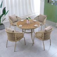 China NO Folded Design Garden Outdoor Furniture Table and Chair Dining Set with Customized Color for sale