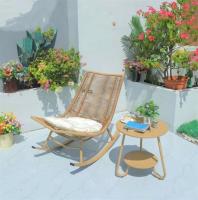 China Modern Design PE Rattan Aluminum Alloy Rocking Chair Sun Lounger for Outdoor Leisure for sale