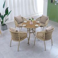 China NO Folded Design Garden Outdoor Furniture Table and Chair Dining Set with Customized Color for sale