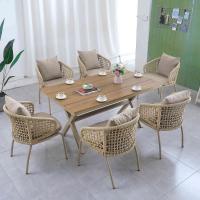 China NO Folded Design Garden Outdoor Furniture Table and Chair Dining Set with Customized Color for sale