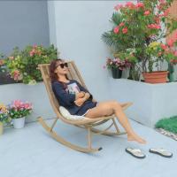 China Modern Design PE Rattan Aluminum Alloy Rocking Chair Sun Lounger for Outdoor Leisure for sale