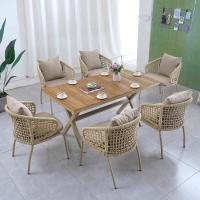 China NO Folded Design Garden Outdoor Furniture Table and Chair Dining Set with Customized Color for sale