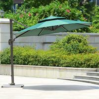 China Outdoor Cafe Villa Pool Side Umbrella with Lighted Handle and 38mm Aluminium Pole for sale