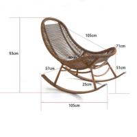 China Relax in Comfort Modern Patio Wicker Rattan Rocking Chair with Aluminum Lazy Lounge for sale