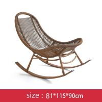 China Relax in Comfort Modern Patio Wicker Rattan Rocking Chair with Aluminum Lazy Lounge for sale