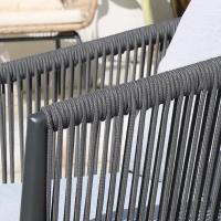China Modern Aluminum Frame Outdoor Dining Table and Rattan Chairs for Restaurant or Garden for sale