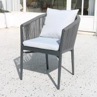 China Modern Aluminum Frame Outdoor Dining Table and Rattan Chairs for Restaurant or Garden for sale