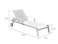 China Outdoor Daybed Wicker Lounger Stretch for Garden Swimming Pool Sunbed Aluminum Daybed for sale