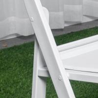China PP cushion padded White Plastic chaise napoleon Folding Chairs for Wedding Party Event for sale