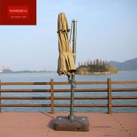 China Leisure Outdoor Garden Furniture Roman Umbrella with Base and Double Roof in Red Color for sale
