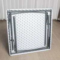 China Outdoor Table Must-Have 183*76*74cm HDPE Plastic Folding Table with Metal Leg for sale
