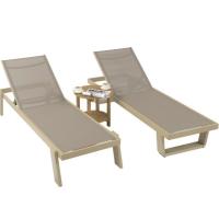 China Outdoor Poolside Courtyard Aluminum Chaise Lounge for Patio and Sun Loungers for sale