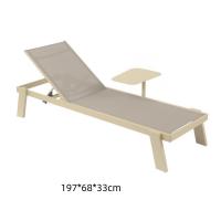 China Outdoor Poolside Courtyard Aluminum Chaise Lounge for Patio and Sun Loungers for sale