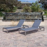 China Outdoor Poolside Courtyard Aluminum Chaise Lounge for Patio and Sun Loungers for sale