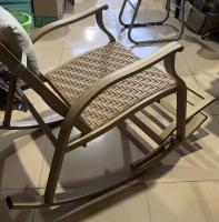 China PE Rattan Rocking Lazy Chair for Outdoor Furniture Modern Design Balcony Garden Chair for sale