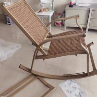 China PE Rattan Rocking Lazy Chair for Outdoor Furniture Modern Design Balcony Garden Chair for sale