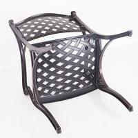 China Balcony Furniture Small Round Table Cast Aluminum Coffee Table Set for Outdoor Leisure for sale