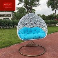China Double Swing Chair with Cushion in Any Color Comfortable Outdoor Rattan Hanging Chair for sale