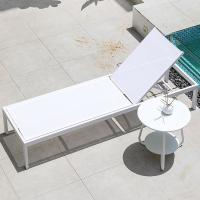 China Outdoor Hotel Resort Patio Garden Sun Lounger Adjustable Aluminum Chaise Lounge Chair for sale