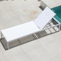 China Outdoor Hotel Resort Patio Garden Sun Lounger Adjustable Aluminum Chaise Lounge Chair for sale