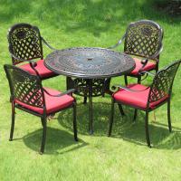 China Outdoor Furniture Garden Dining Set Round Cast Aluminum Set with Customizable Options for sale