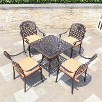 China Outdoor Furniture Garden Dining Set Round Cast Aluminum Set with Customizable Options for sale
