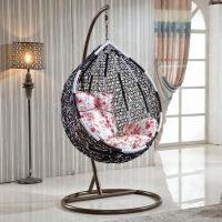 China Waterproof Outdoor Wicker Furniture Swing Chair in Water Drop Shape with Metal Frame for sale