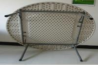 China Function Mail Packing HDPE Blow Molded Plastic Round Banquet Folding Table for Function for sale