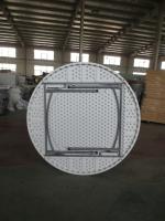 China Function Mail Packing HDPE Blow Molded Plastic Round Banquet Folding Table for Function for sale