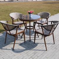 China Upgrade Your Garden Furniture with Our Teslin Dining Chairs Garden Set Fabric Included for sale