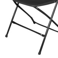 China Modern Design Outdoor Waterproof Stackable Black Fan Back Folding Chairs for Events for sale