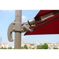 China Outdoor Patio Umbrella with Heavy Duty 14*24*1.3mm Skeleton and 40x25x2.0mm Slant Rod for sale
