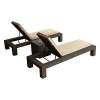 China Modern Design Solid Wood Chaise Lounge Chair for Outdoor Furniture Sunbathing and Relaxing for sale