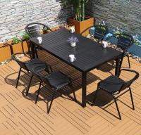 China Modern Design Stacking Patio Garden Set with Stackable Outdoor Plastic Dining Chairs for sale