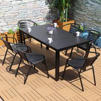 China Modern Design Stacking Patio Garden Set with Stackable Outdoor Plastic Dining Chairs for sale