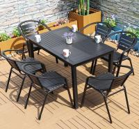 China Modern Design Stacking Patio Garden Set with Stackable Outdoor Plastic Dining Chairs for sale