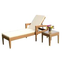 China Outdoor Furniture Aluminium Teak Wicker Rattan Rope Sun Lounger for Garden Pool Chair for sale
