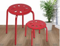 China Outdoor Furniture White Plastic Stool Chair for Adults and Kids Space-Saving Design for sale