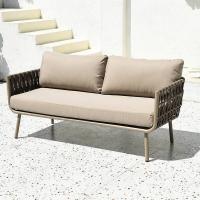 China Hotel Aluminum Outdoor Rattan Sofa Furniture Sets with Waterproof Seat Cushion Covers for sale