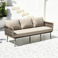 China Hotel Aluminum Outdoor Rattan Sofa Furniture Sets with Waterproof Seat Cushion Covers for sale