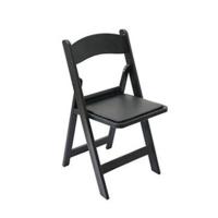 China Padded Plastic Resin White Wimbledon Folding Chair for Outdoor Events and Weddings for sale