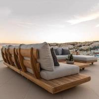 China Waterproof Fabric UV-resistant Cushion L Shape Outdoor Sofa for Hotels Sectional Living Room for sale