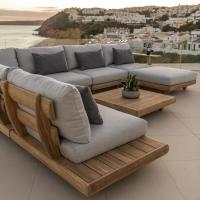 China Waterproof Fabric UV-resistant Cushion L Shape Outdoor Sofa for Hotels Sectional Living Room for sale