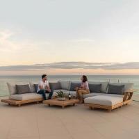 China Waterproof Fabric UV-resistant Cushion L Shape Outdoor Sofa for Hotels Sectional Living Room for sale