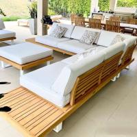 China Waterproof Fabric UV-resistant Cushion L Shape Outdoor Sofa for Hotels Sectional Living Room for sale