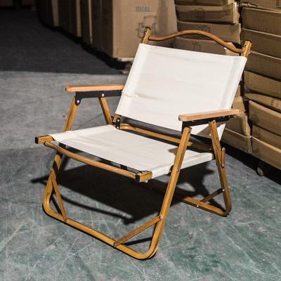 China Metal Type Aluminum Wood Grain Portable Folding Camping Chair for Outdoor Furniture for sale