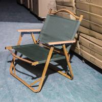 China Metal Type Aluminum Wood Grain Portable Folding Camping Chair for Outdoor Furniture for sale