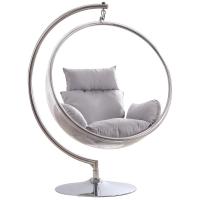 China Outdoor Floor Stand Acrylic Hanging Swing Chair for Living Room Garden 106*68*130 cm for sale