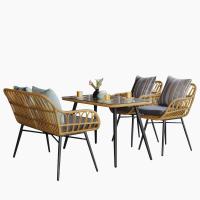 China 150KG Weight Capacity Rattan Wicker Outdoor Tables Sets for Home Bar Garden Furniture for sale