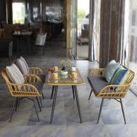 China 150KG Weight Capacity Rattan Wicker Outdoor Tables Sets for Home Bar Garden Furniture for sale